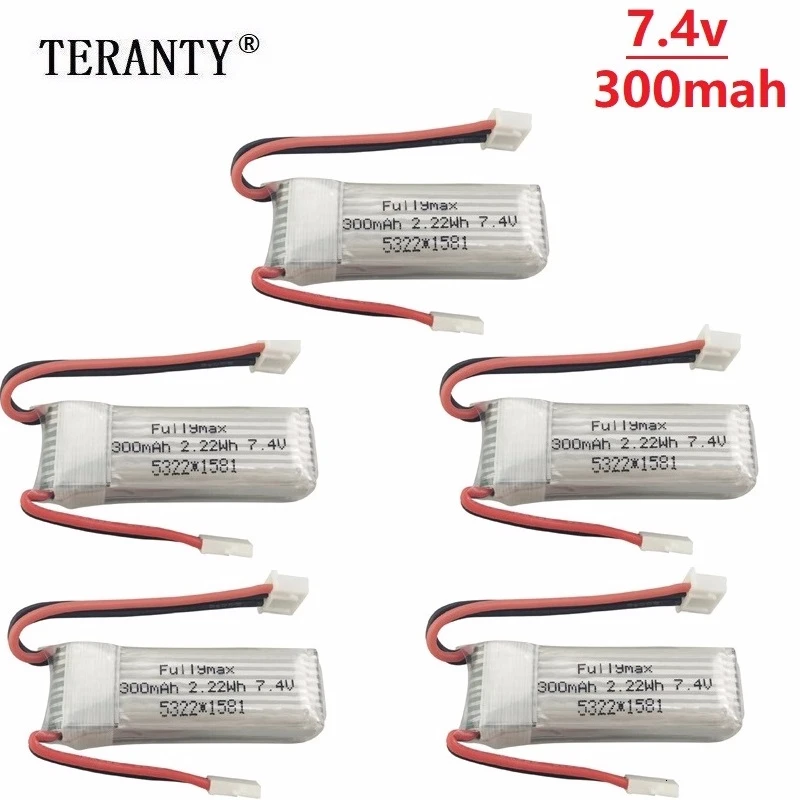 7.4v 300mah 25c Lipo Battery For Xk Dhc-2 A600 A700 A800 A430 7.4v ...