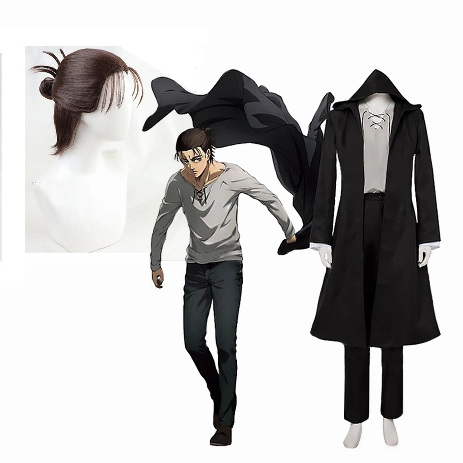 Eren-Jaeger-Disfraz-de-Anime-Attack-on-Titan-traje-de-Cosplay-de-la ...