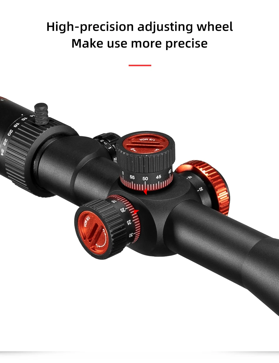 FIRE WOLF QZ 6-24X50E FFP Scope Red Green Reticle Hunting Optical Sight ...