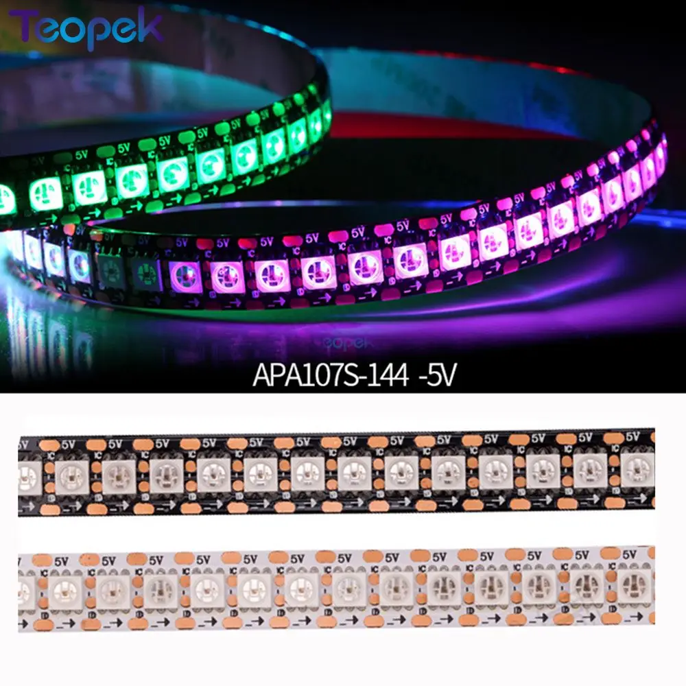 1m/5m High Density Apa107 Apa102 Upgrade Version Rgb Strip Light Hd107s ...