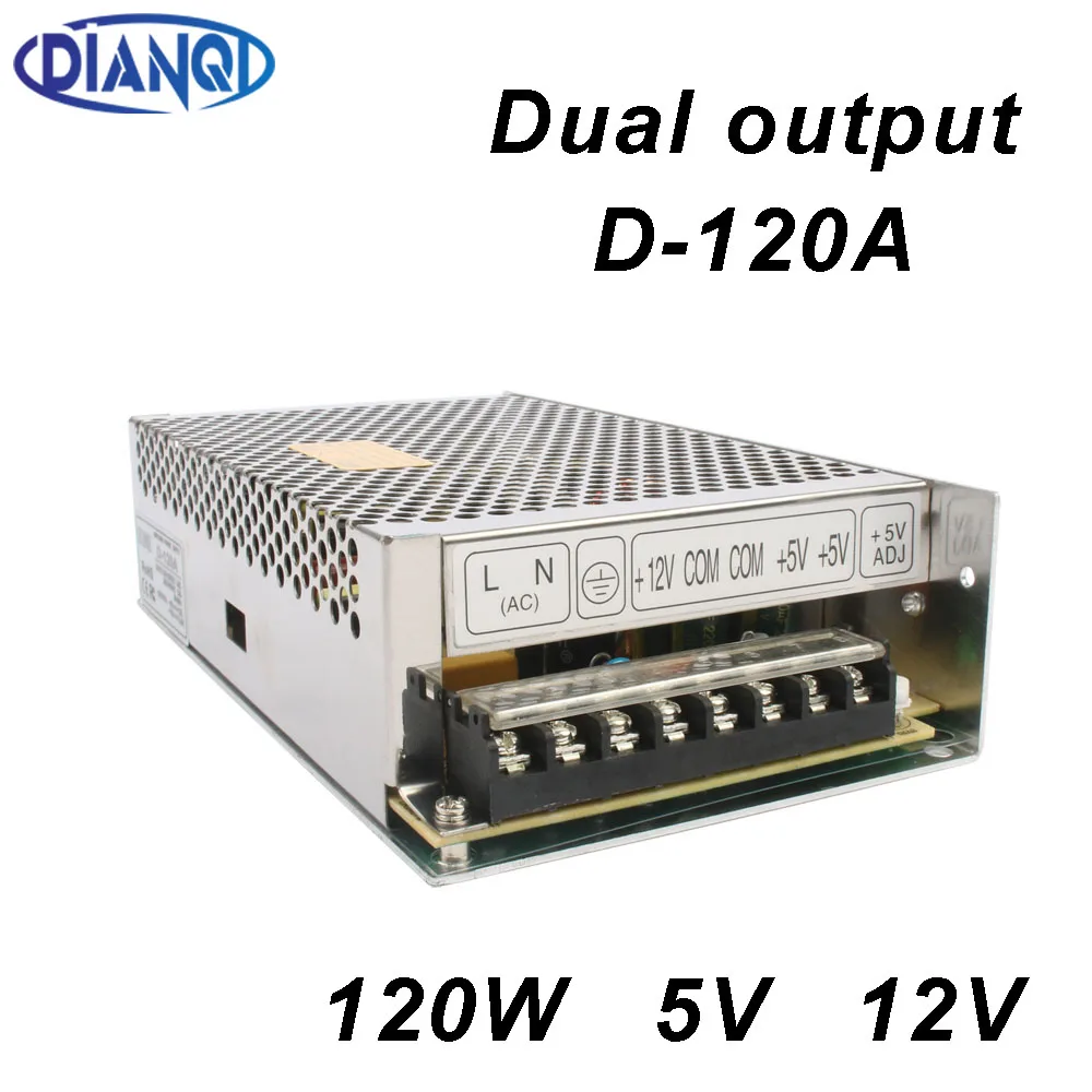 dual output power supply 120w 5V 12V 12A,5A,6A,4A,5A,2.5A power suply D ...