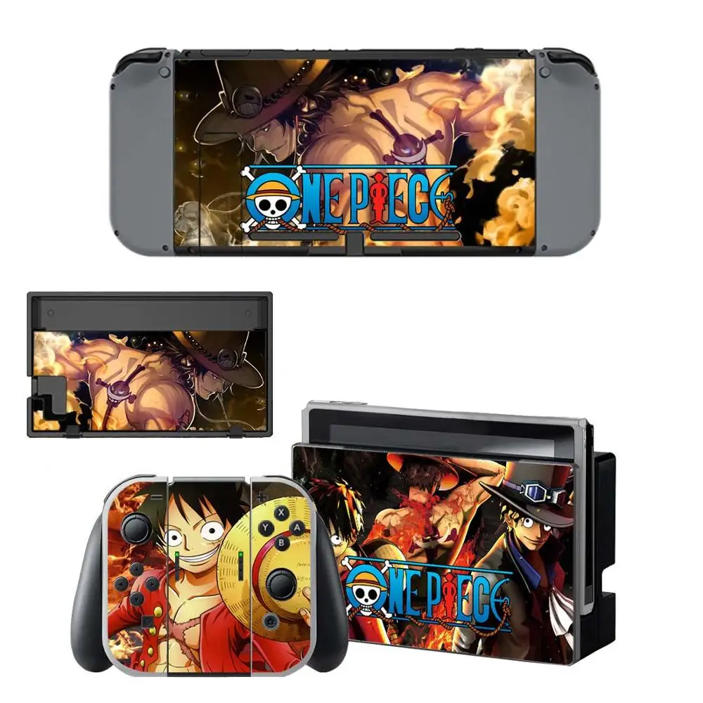 One Piece Skin Sticker for Nintendo Switch Console Joy-Con Dock Full ...