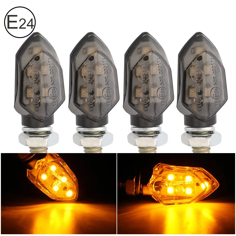 E24-Motorcycle-Turn-Signals-E-Mark-Mini-Turn-Signal-Light-5LED-12V ...