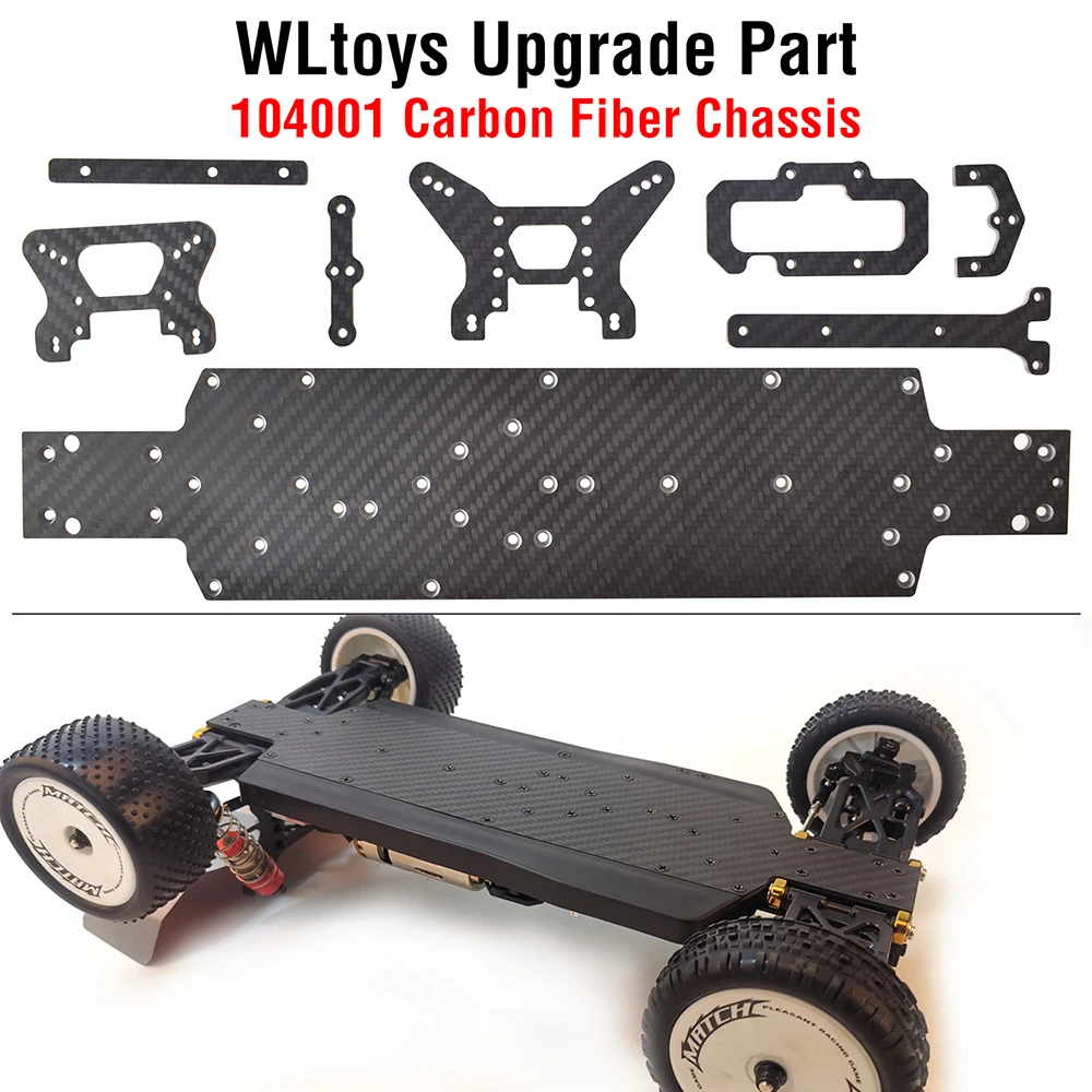 Wltoys 104001 RC Car Chassis Carbon Fiber Baseplate Car Bottom Board ...
