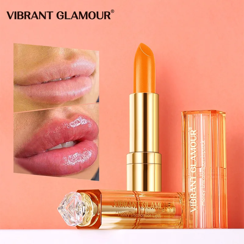 Vibrant Glamor 허니 모이스처라이징 영양 립스틱 리페어 립 라인 갈라짐 방지 오래 지속되는 수분 메이크업 립 케어 3