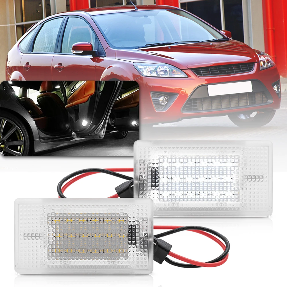 2pcs White Car Footwell Luggage Trunk Led Compartment Light For Ford ...