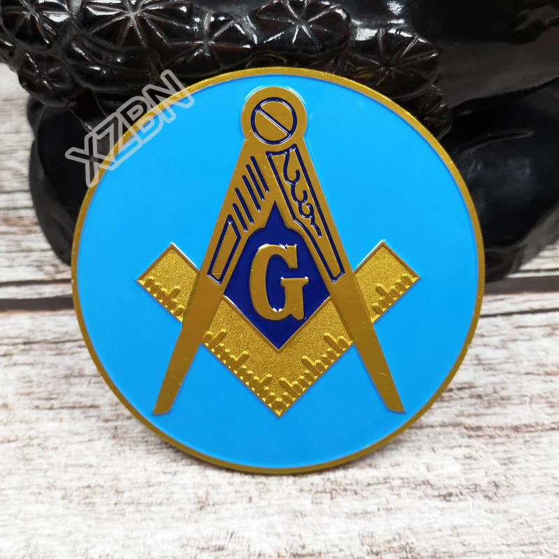 Masonic Auto Car Badge Aluminum material Emblem mason freemason BCM41 ...
