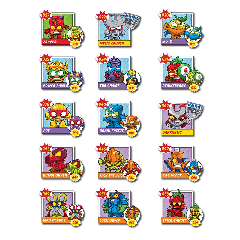 44 Pcs/set Superzings Stickers No Repeat All Characters Super Zings ...