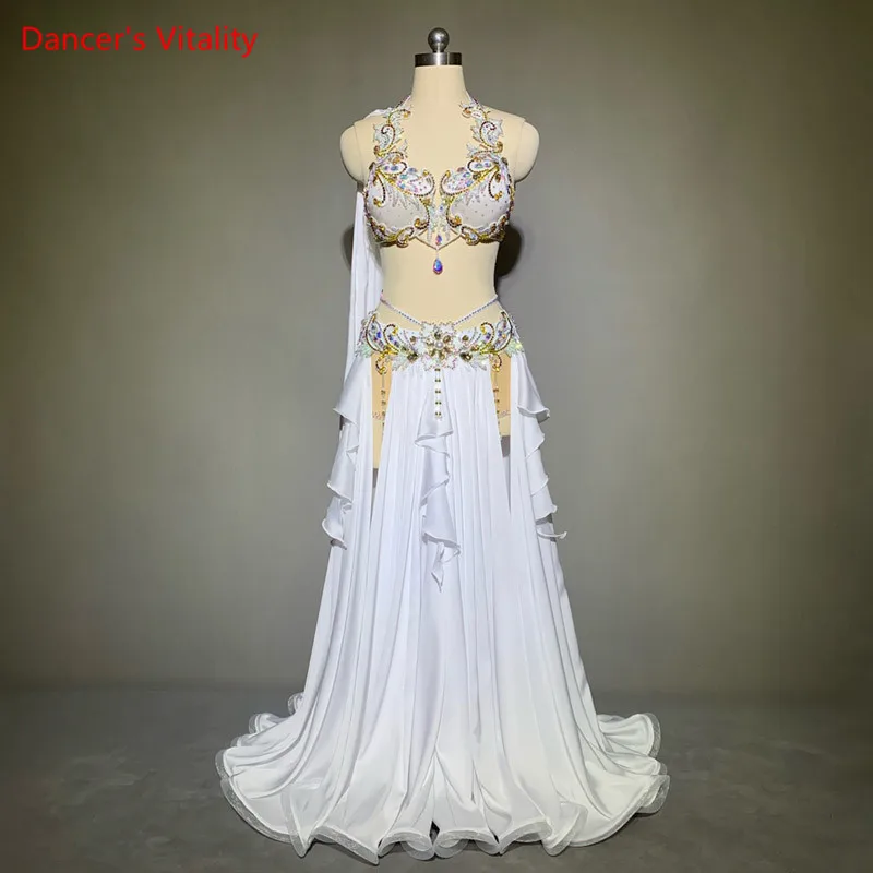 Belly-Dance-Suit-Full-Diamond-Bra-Split-Skirt-Performance-Clothes ...