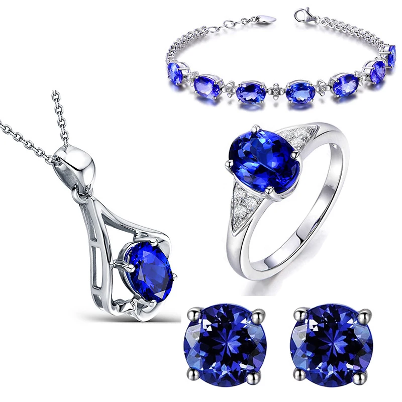 Conjunto-de-joyas-de-cristal-azul-de-lujo-para-mujer-4-piezas-anillos ...