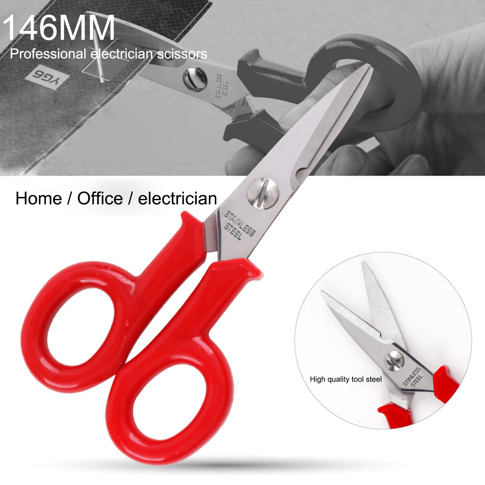 Multifunctional Wire Insulation Material Cutting Scissors Electrician ...