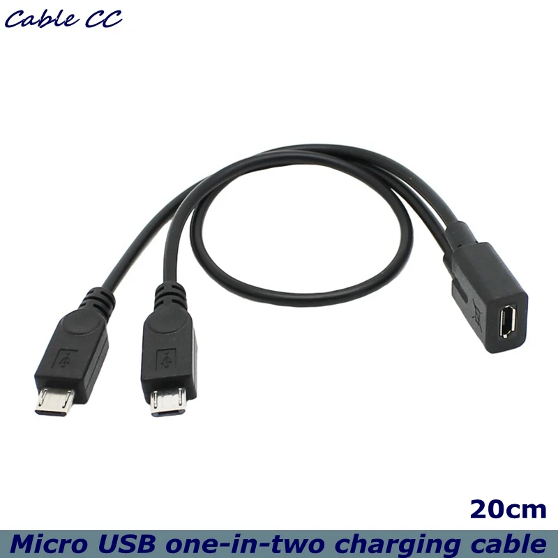 Micro Usb 2.0 Y Splitter 1 Femelle À 2 Mâle De Chargement De Données ...
