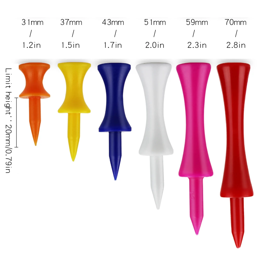50pcs-pack-Tees-Step-Down-Golf-Tees-Plastic-Golf-Tee-Colorful-Best-for ...