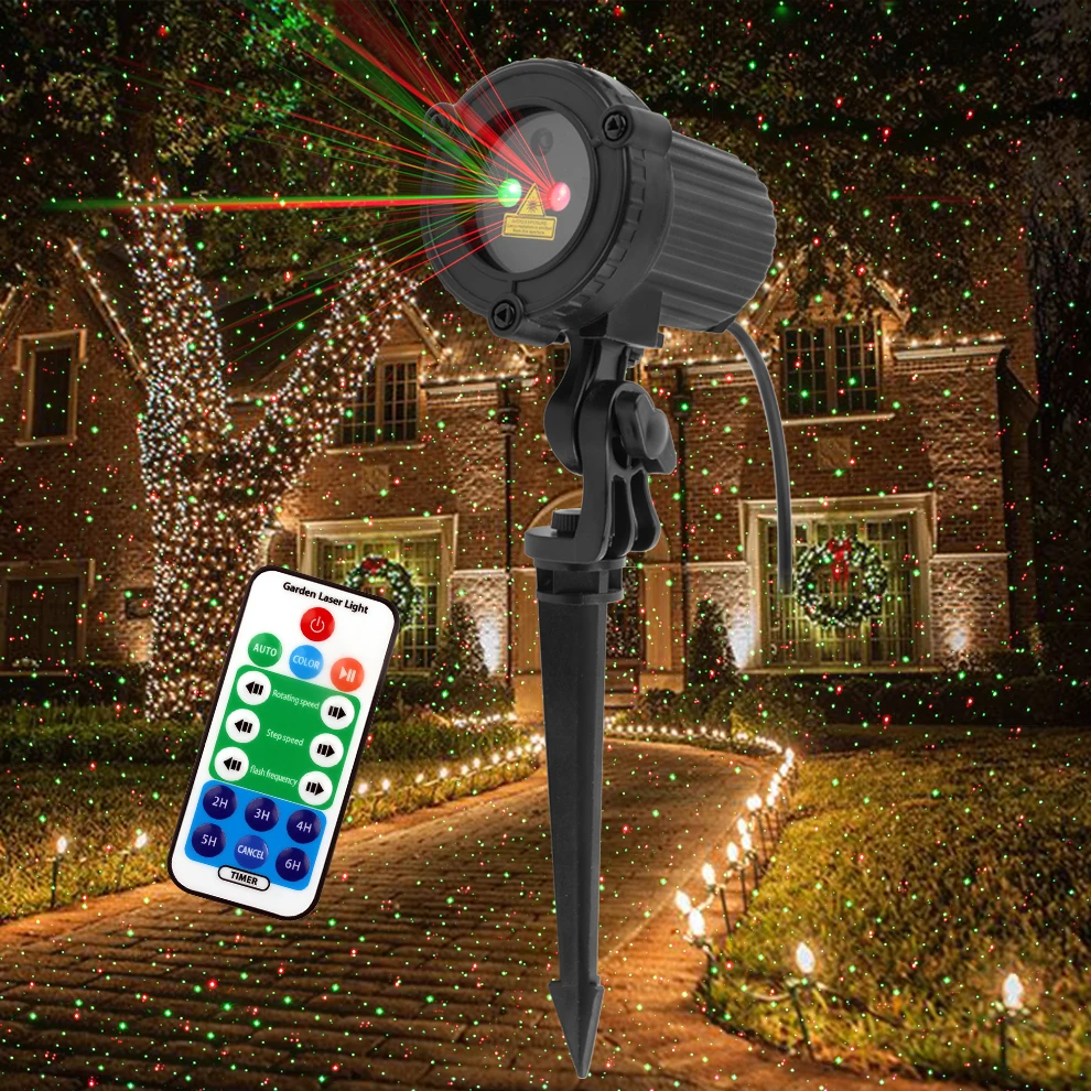 ALIEN Remote Motion Christmas Laser Projector Star Dots Laser Light ...