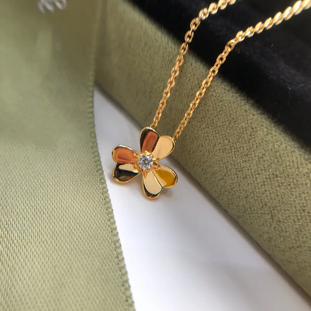 Alta qualidade 925 prata esterlina flor pingente de ouro cor aaa zircão ...