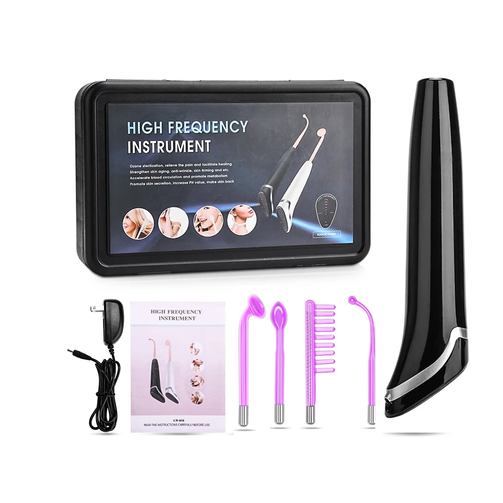 4 in 1 High Frequency Electrode Wand Neon Electrotherapy Glass Tube ...