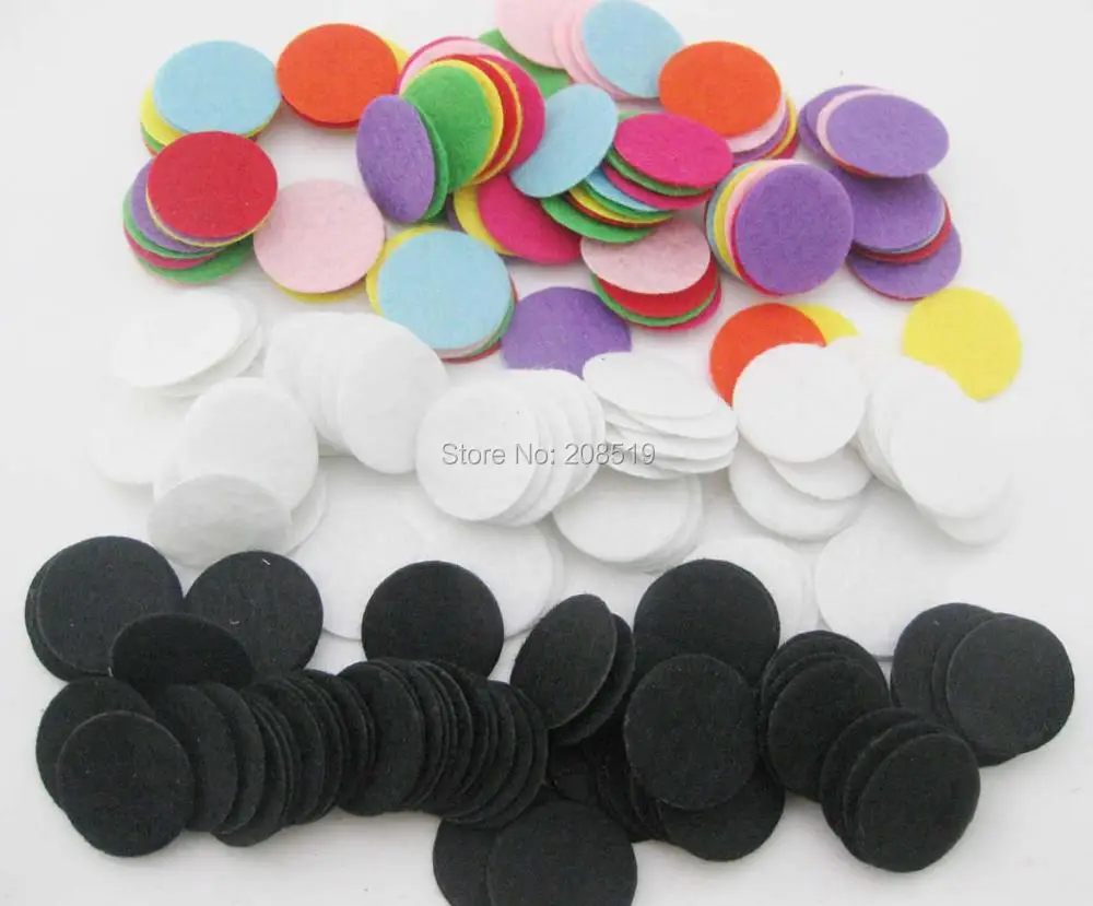 PANOVK 100 pieces round dots felt cutted NON WOVEN Patches multisizes ...