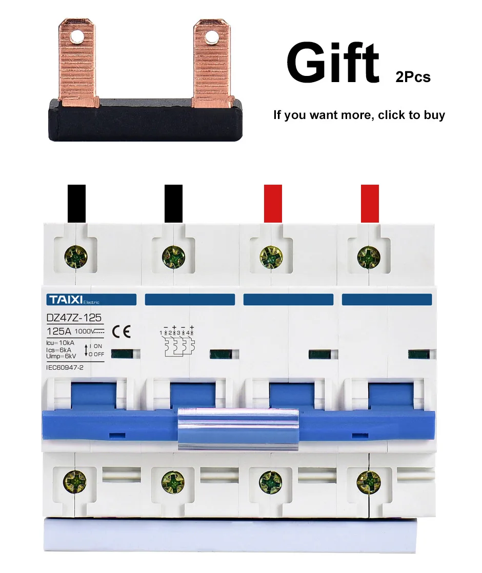 Solar Energy PV MCB DC 1000V Mini Circuit Breaker 2P 100A 500V ...
