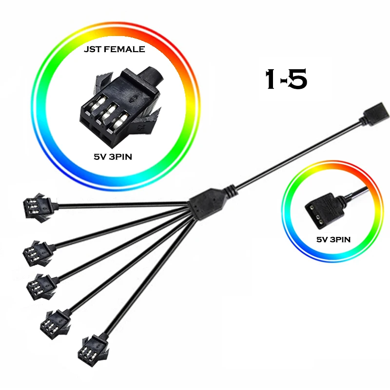 Phanteks Computer Motherboard RGB SYNC Adapter Cable,JST Header ...