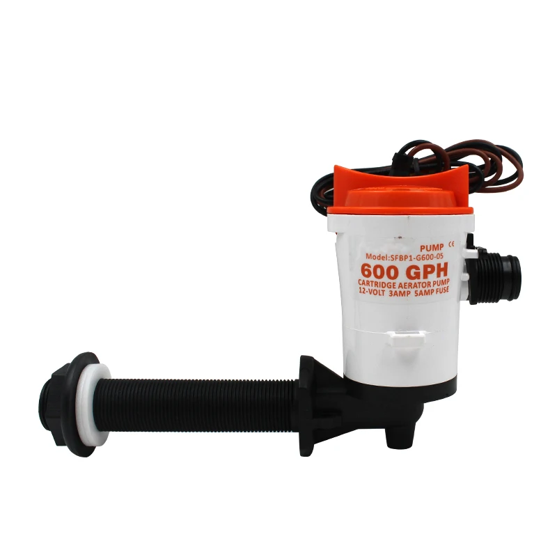 350 600 800gph 12 V Boat Livewell Baitwell Aerator Aeration Pump 4.0a ...