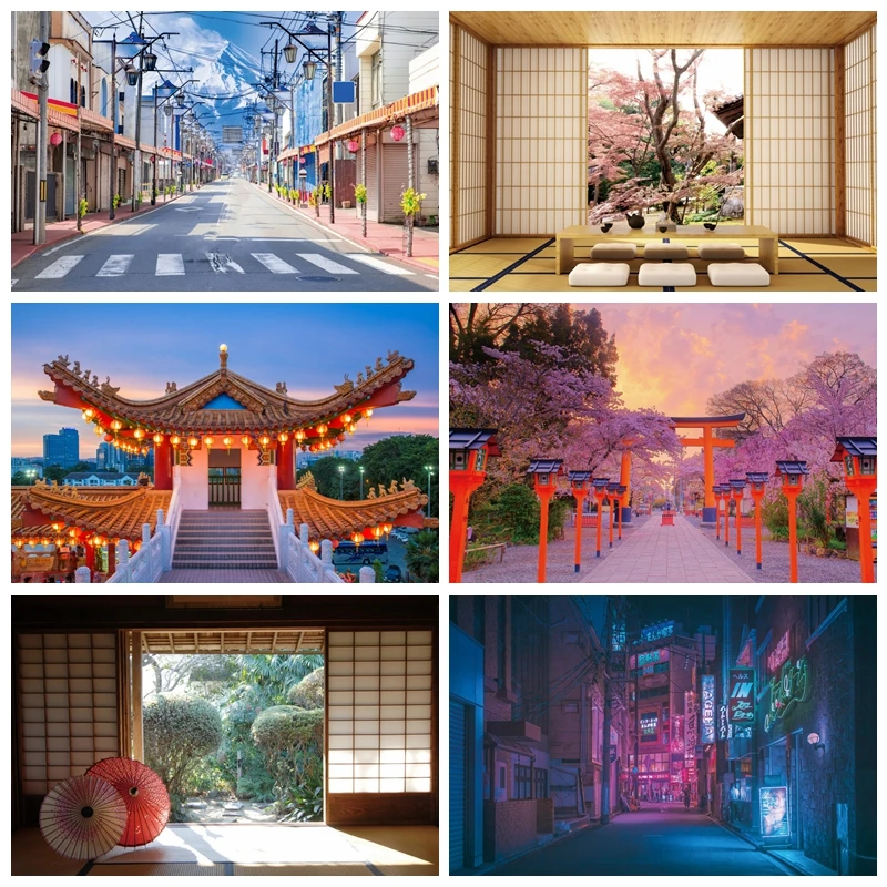 Yeele Japanese Style Landscape Backdrop Photozone Baby Portrait Room ...