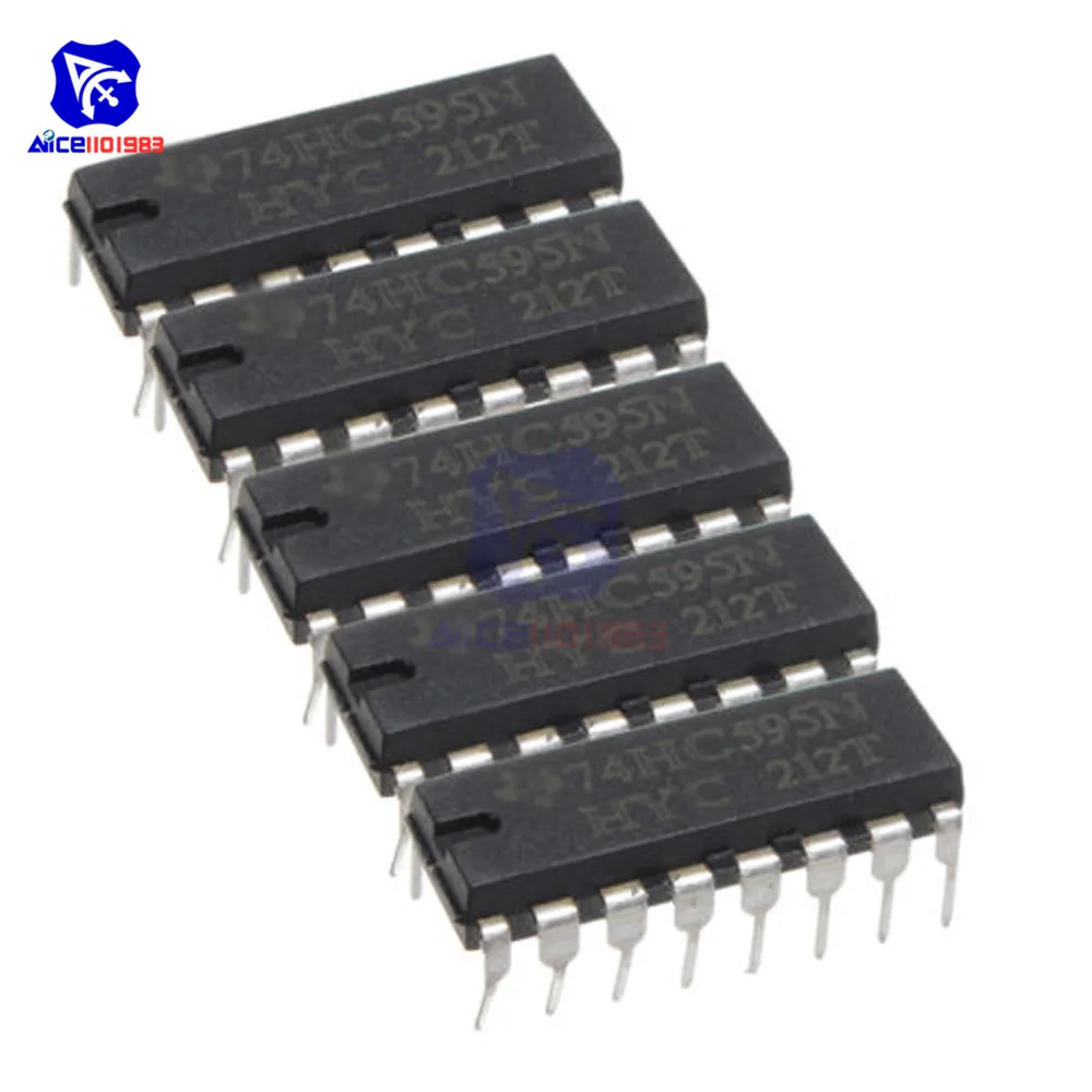 diymore 5PCS/Lot IC Chips SN74HC595N 74HC595 74HC595N HC595 DIP 16 8 ...