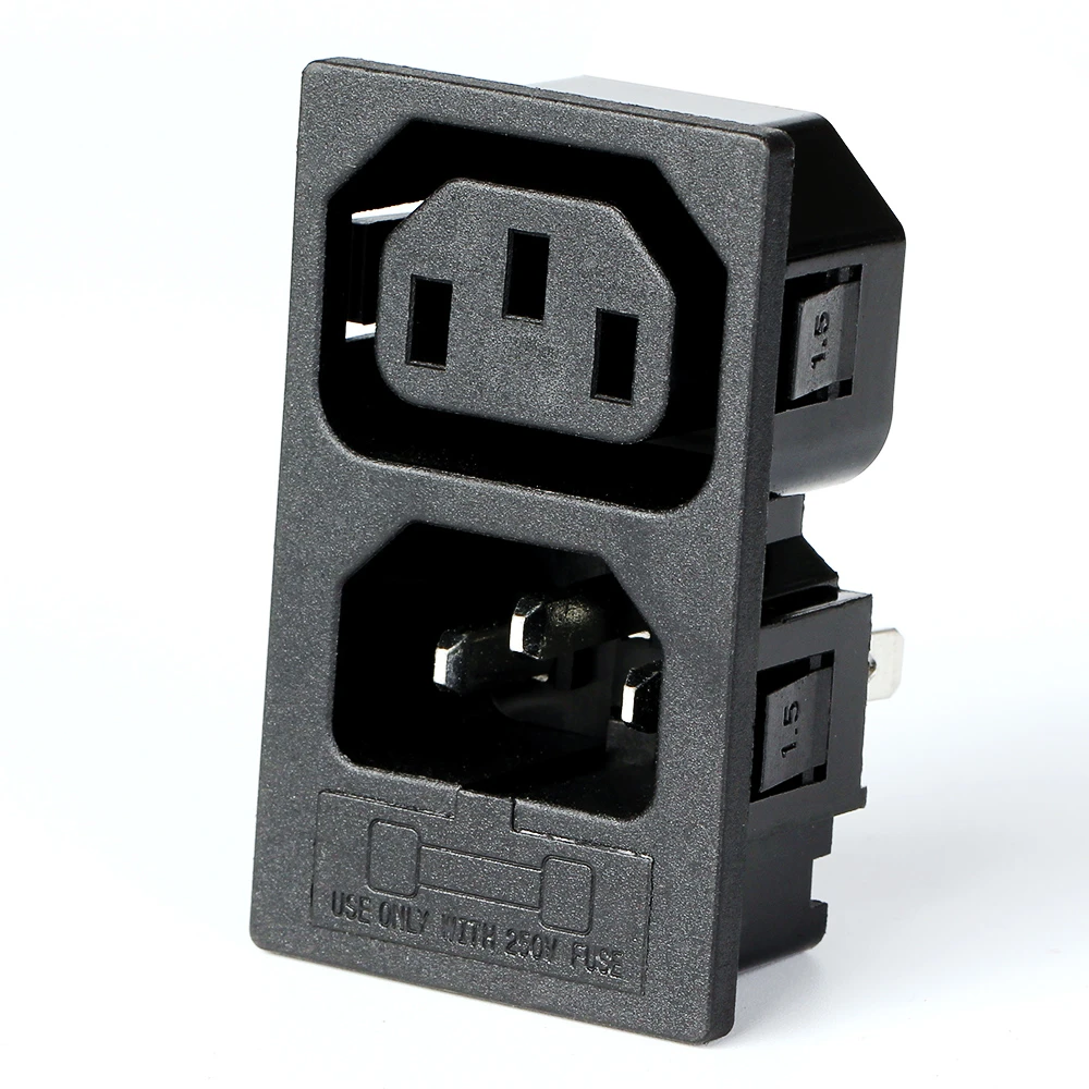 LZ 14 F18 C14 with C13 with fuse ac power socket 1P IEC connector snap ...