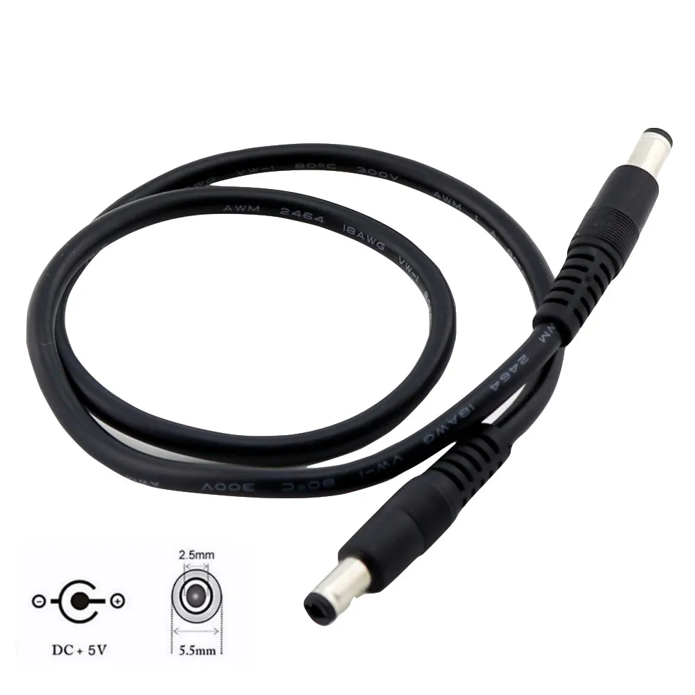 1x DC Power 5 5x2 5mm Male To 5 5x2 5mm Male Plug 18AWG Extension