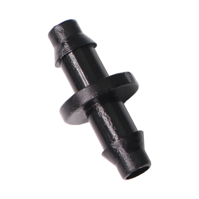 Garden Irrigation 1/4" Hose Double Barb Micro Flow Drip System Straight ...