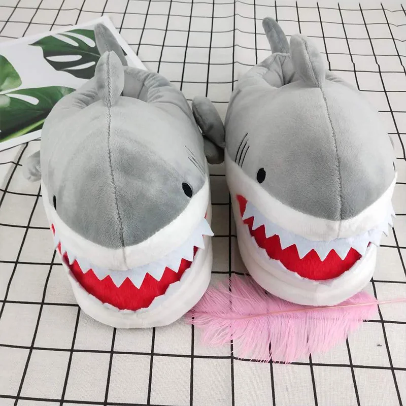 Cool-Cartoon-Men-s-Shark-Slippers-Design-Boys-Flurry-Slides-For-Men ...