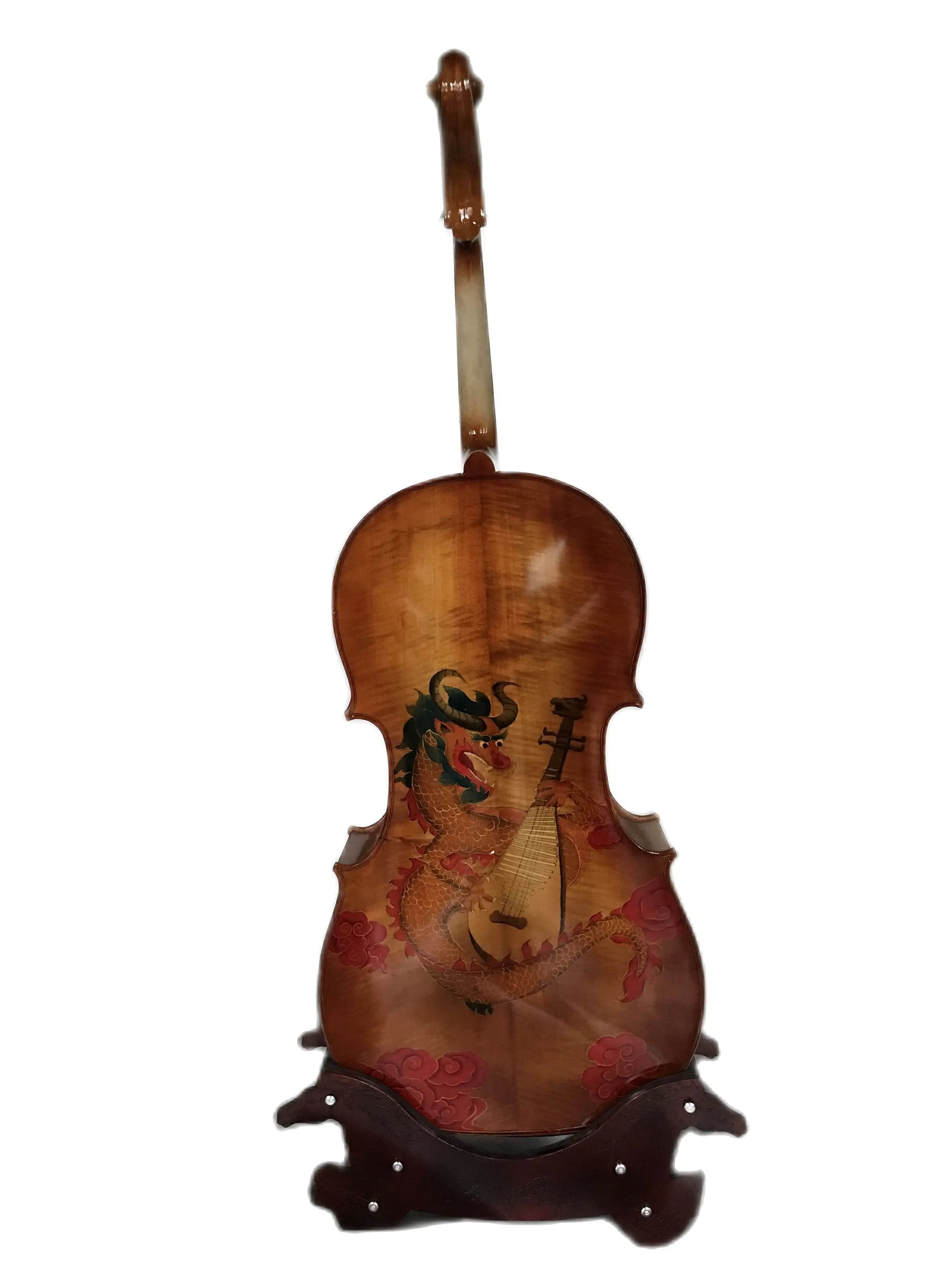 Solid-Wood-Handmade-Cello-Chinese-Paiting-Decorated-Super-Value-4-4 ...