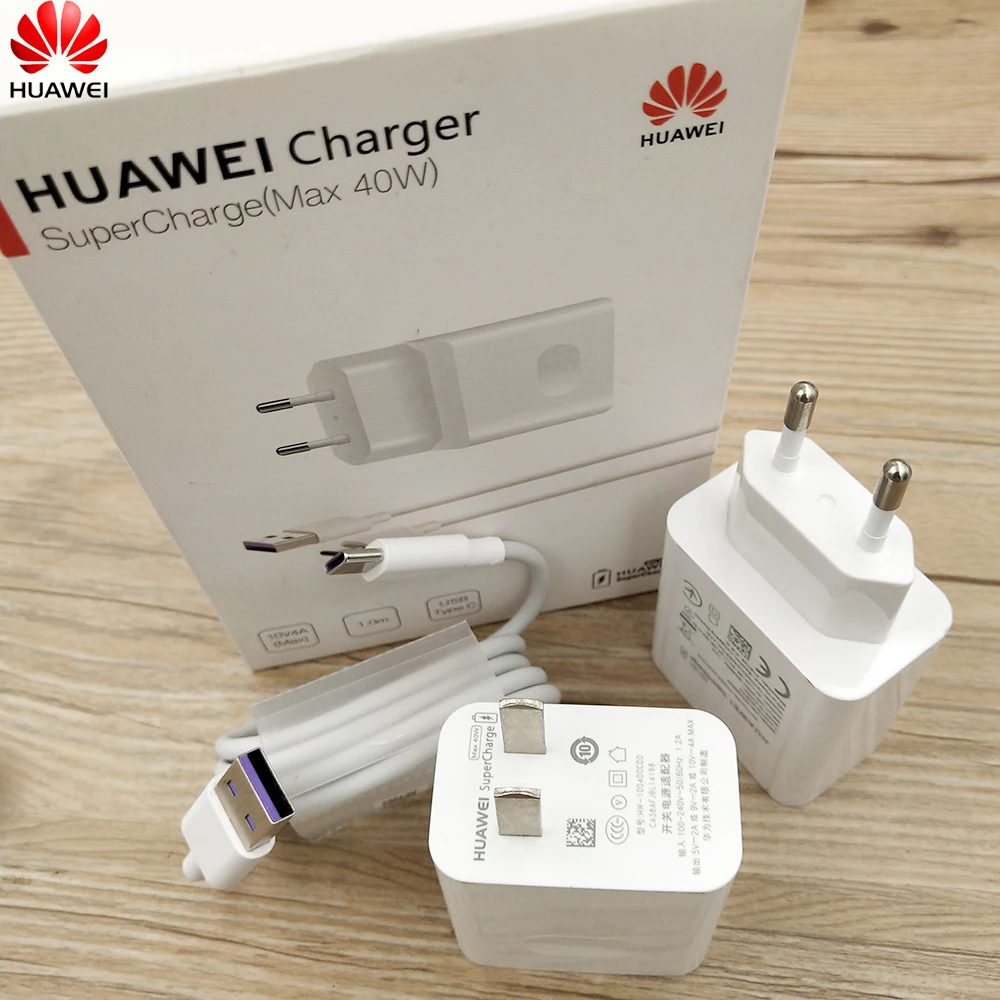 Huawei cargador rápido Original 10V4A, adaptador de pared UE/EE. UU., Cable tipo C 5A para P30 ...