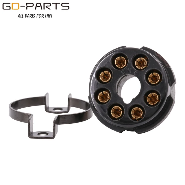 Bakelite Octal 8-pin Sockets For Vacuum Tubes 2-Pack Bakelite Octal 8 ...