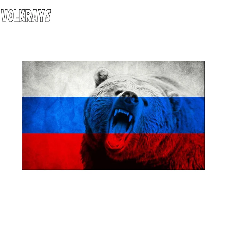 Volkrys pegatina con personalidad para coche, oso Animal, Bandera de ...