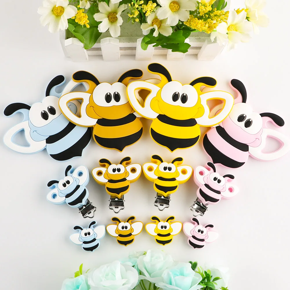 Pacifier Pendant Accessories Bee | Silicone Bead Pacifier Clip ...