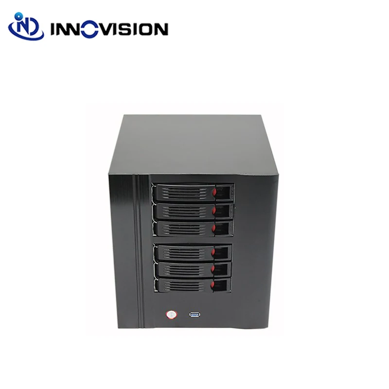 NAS 6 bay server case network nas storage server mini itx case with hot ...