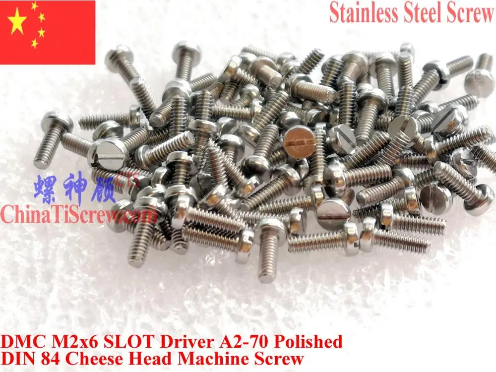 DIN 84 Stainless Steel M2 screw M2x3 M2x4 M2x5 M2x6 M2x8 M2x10 M2x12 ...