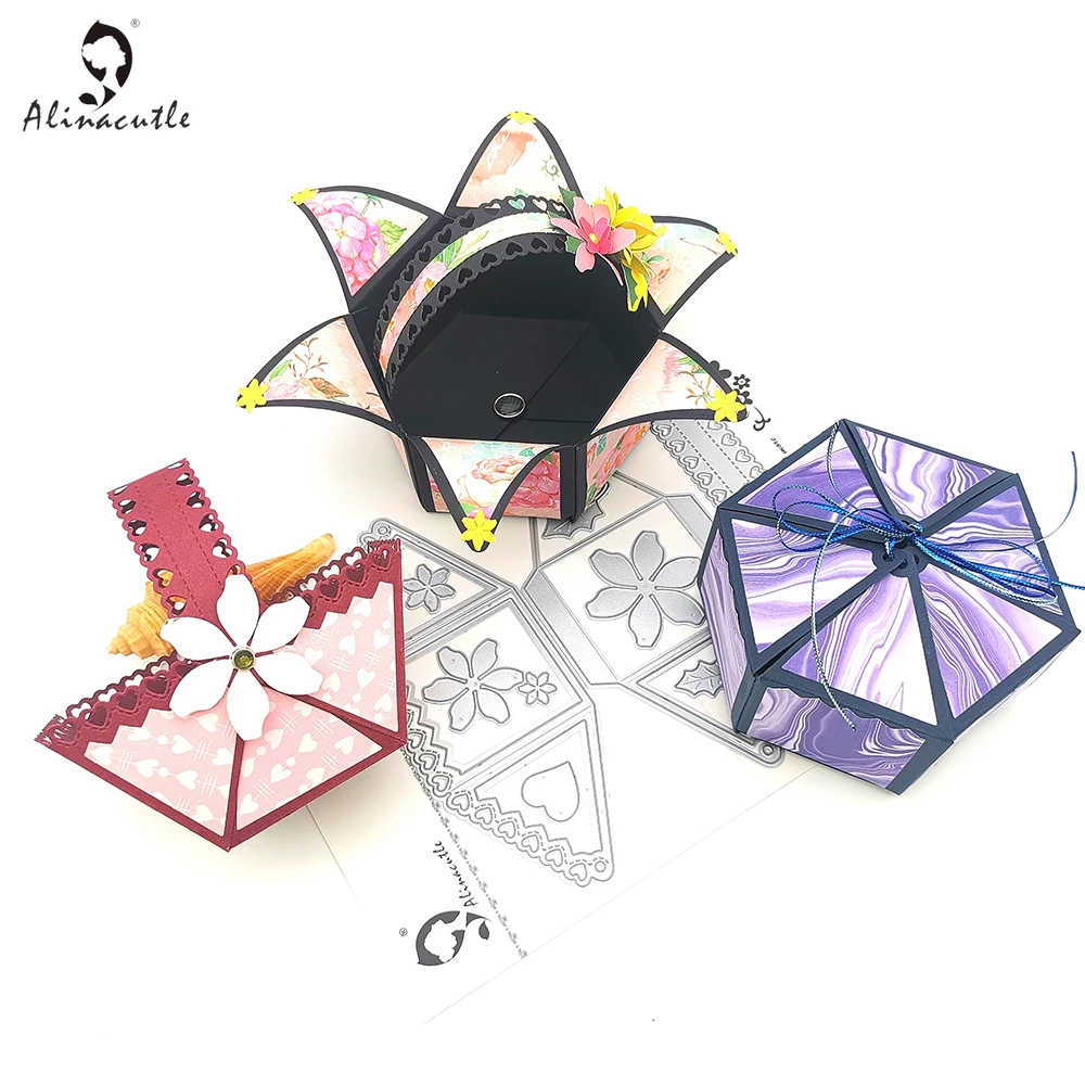 Alinacutle Metal Cutting Dies Cut Cute Basket Gift Box Scrapbooking ...
