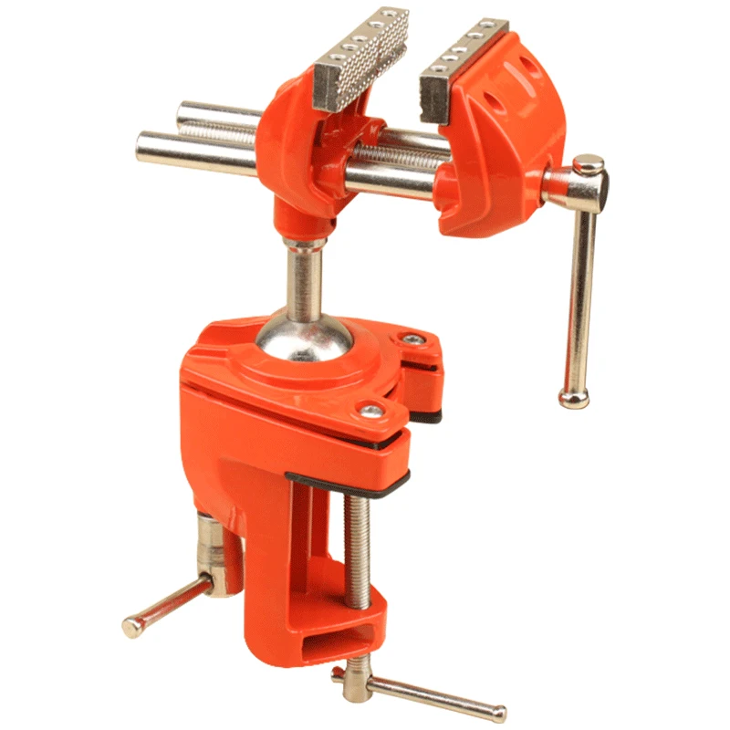 Mini Aluminum 360 Degree Rotating Bench Vise Adjustable 70mm Jaw Width ...