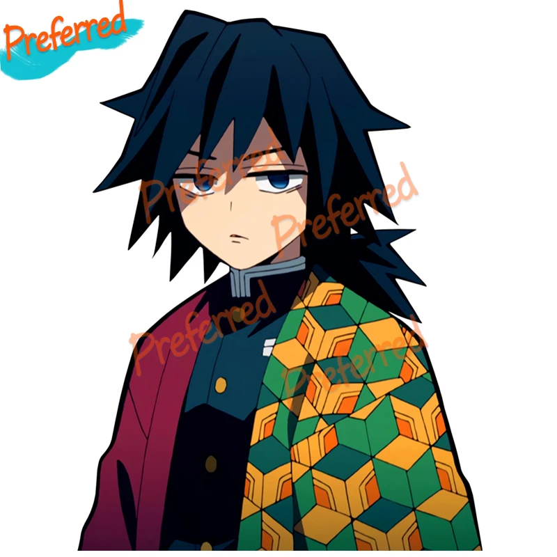 Personality Anime Demon Slayer Giyu Tomioka Car Stickers Decal Anime ...