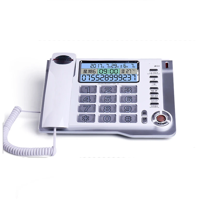 Big Button Corded Telephone Phone LCD Display with Blacklist, Backlight ...