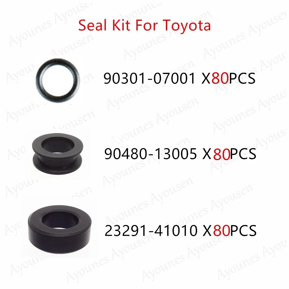 80Sets-For-Toyota-Seal-Oring-Kits-23291-41010-90480-13005-90301-07001 ...