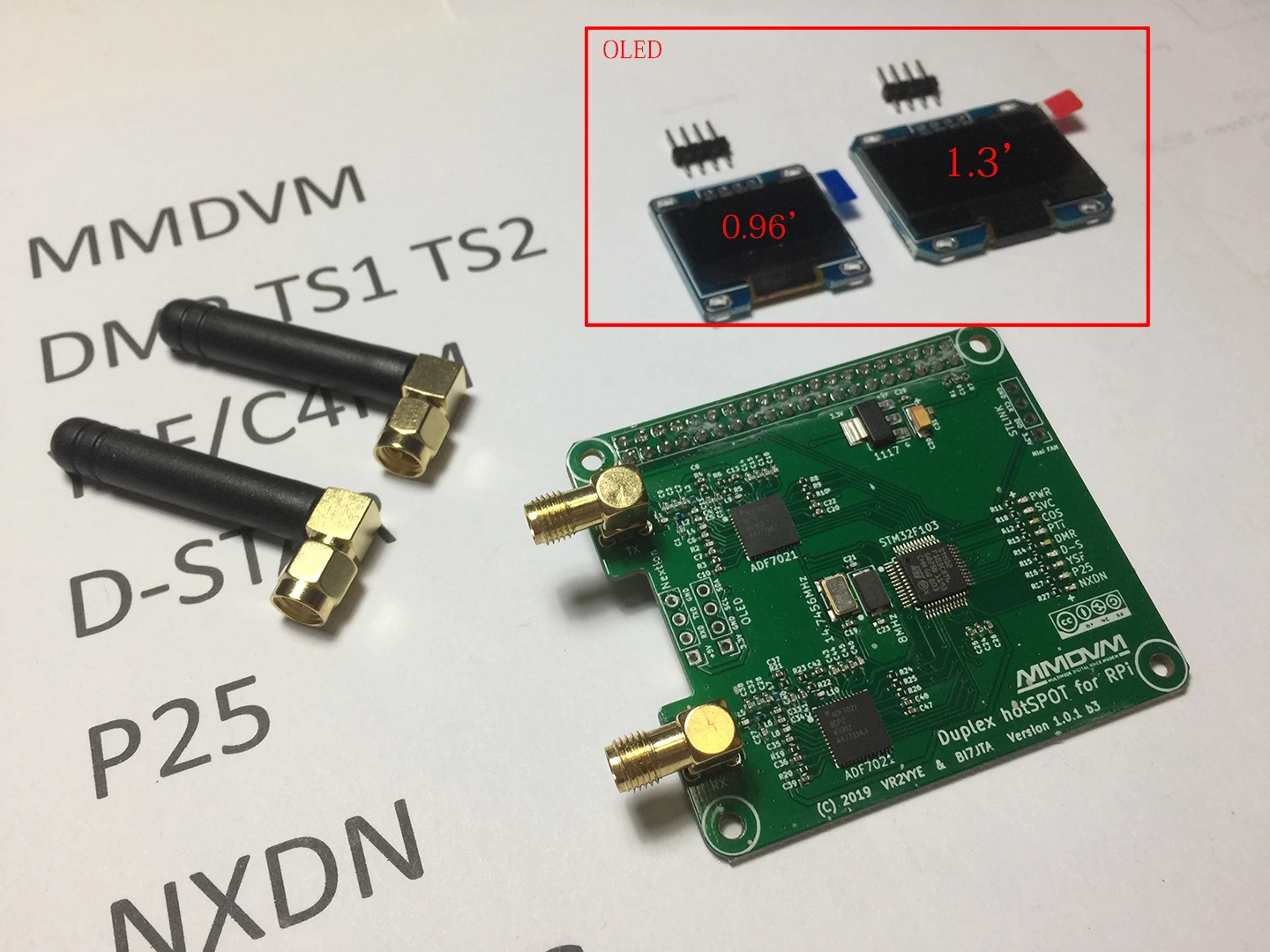 Duplex-hotspot-board-with-ANTs-RPI-MMDVM-Digital-Radio-Wireless-Mini ...