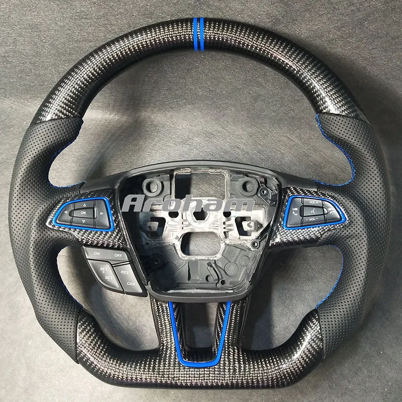 Customized-Carbon-Fiber-Steering-Wheel-For-For-Ford-Focus-4-MK4-2014 ...