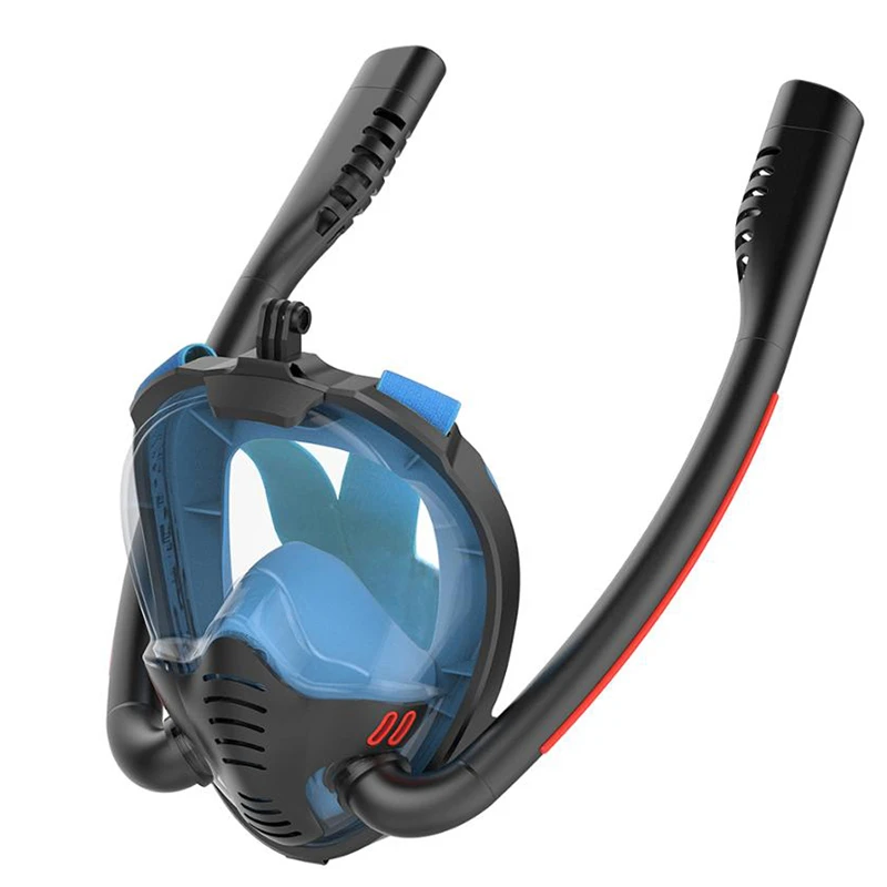 Adult Diving Mask Scuba Double Snorkel Full Face Anti-fog K3 Snorkeling ...