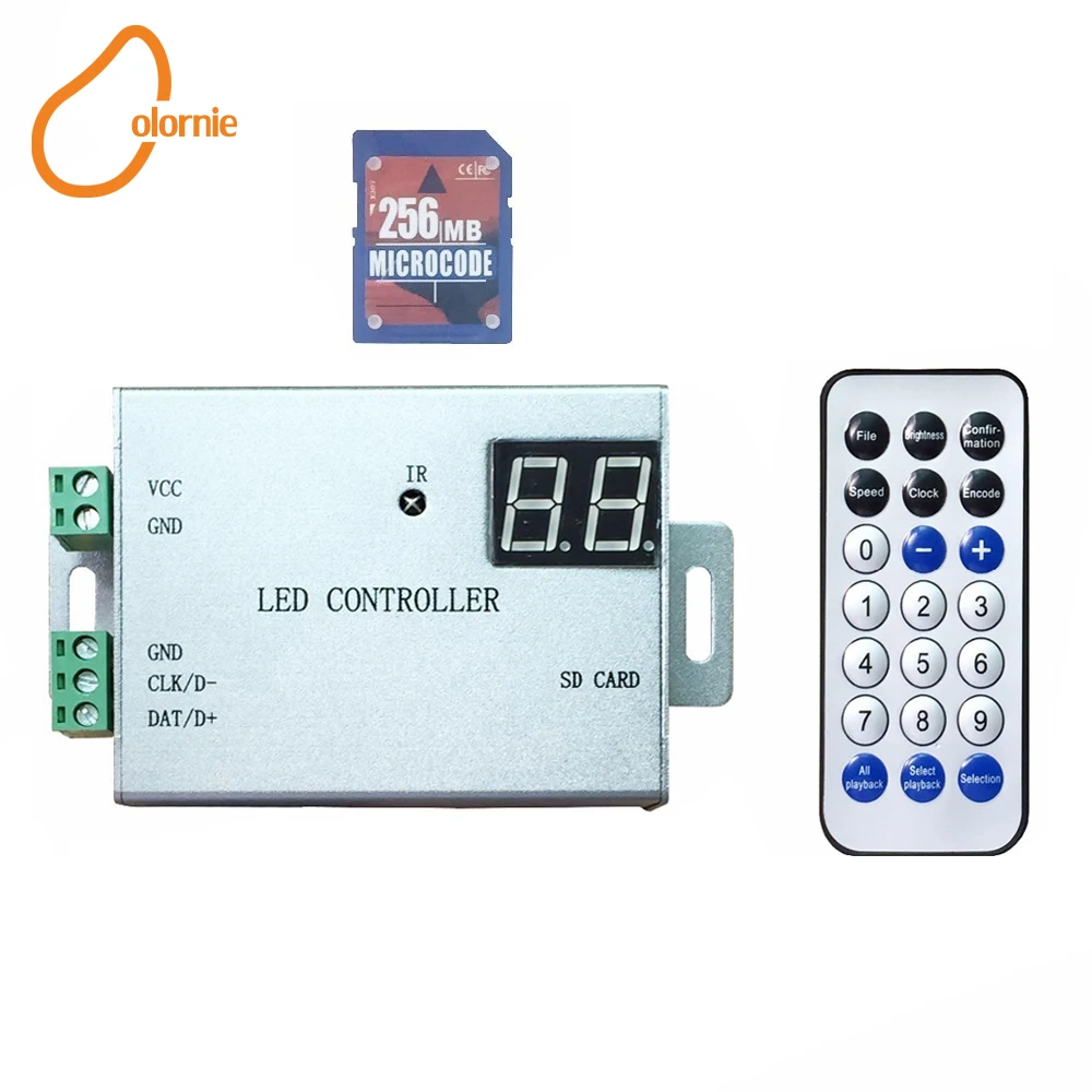 H805sb 2.4g Remote Control Sd Card Led Controller Programable Led ...