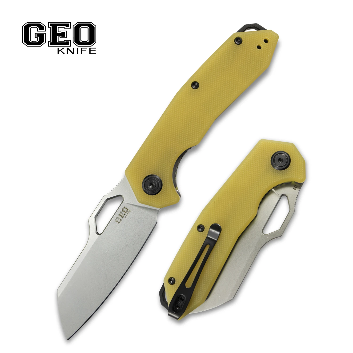 KUBEY GEO2101 Folding Blade Knife EDC with 3.15 in D2 Blade and 4.09 in G10 Handle|Knives ...