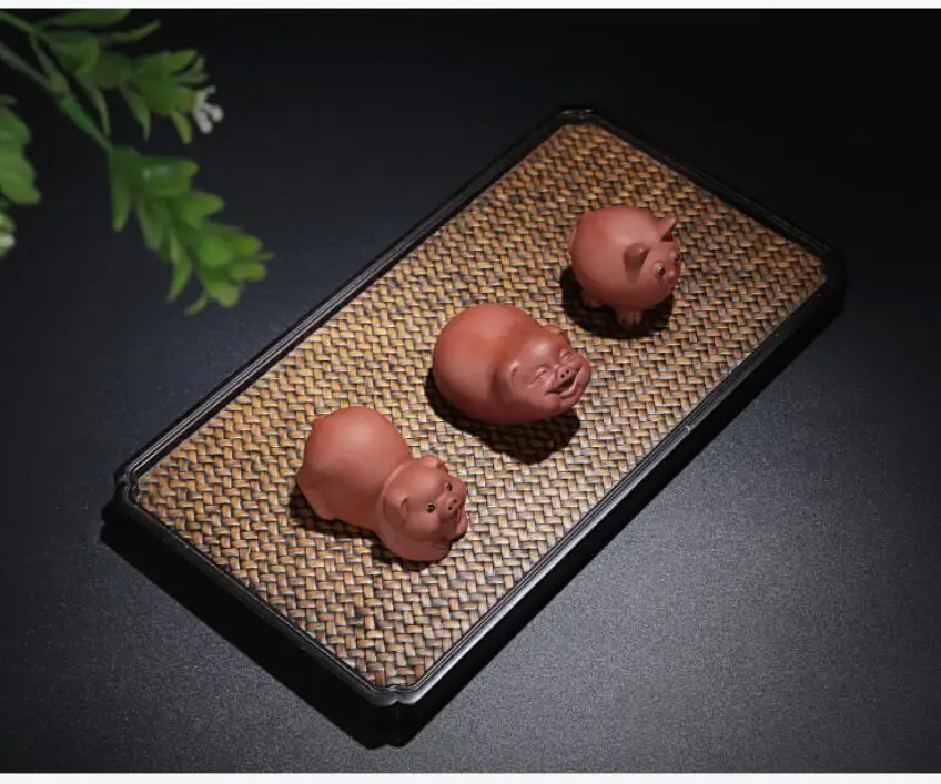 Statue deco,Statue de cochon en argile violette, 1 pièce, Mini bouts de ...