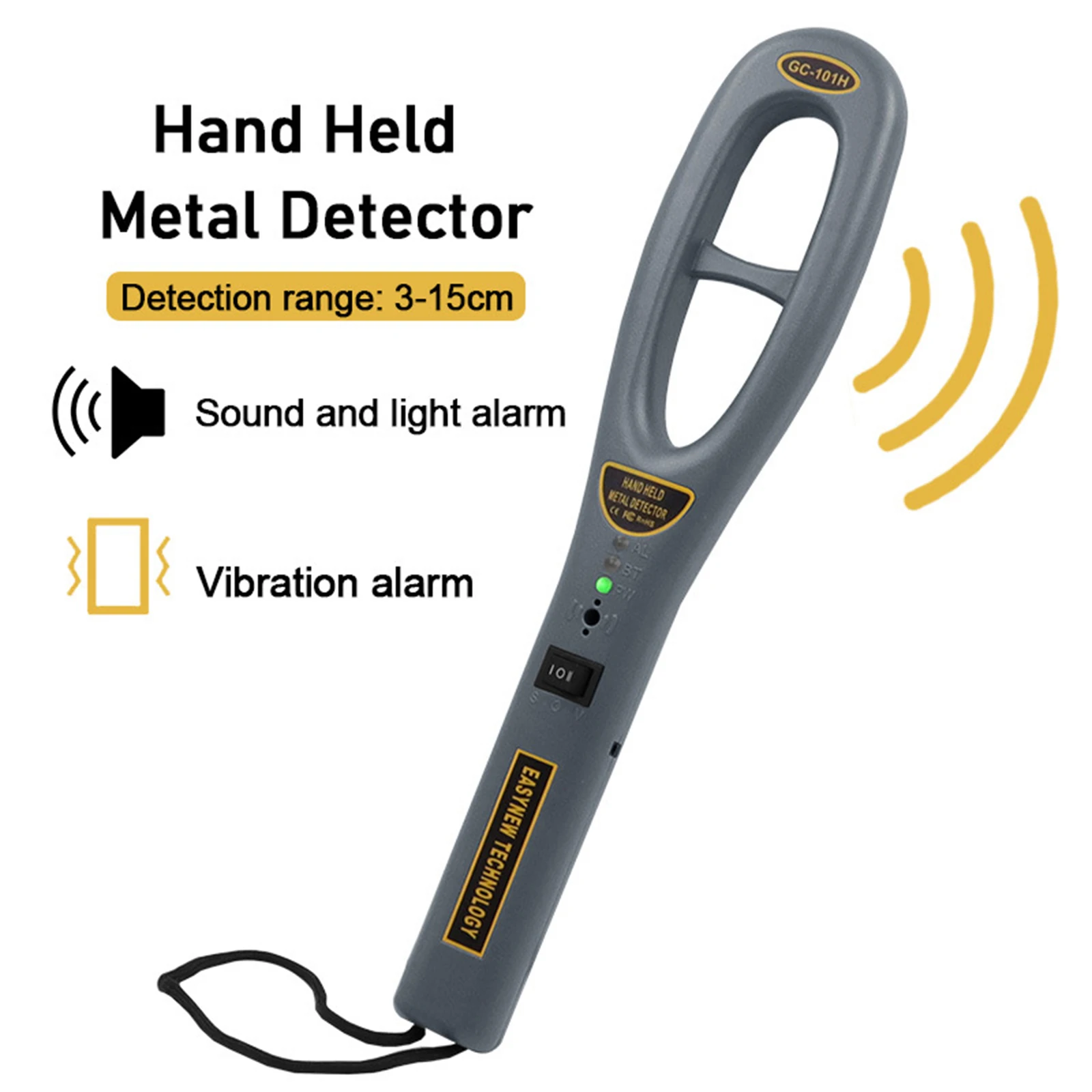 Handheld Metal Detector Instrument High Sensitivity Safety Inspection ...