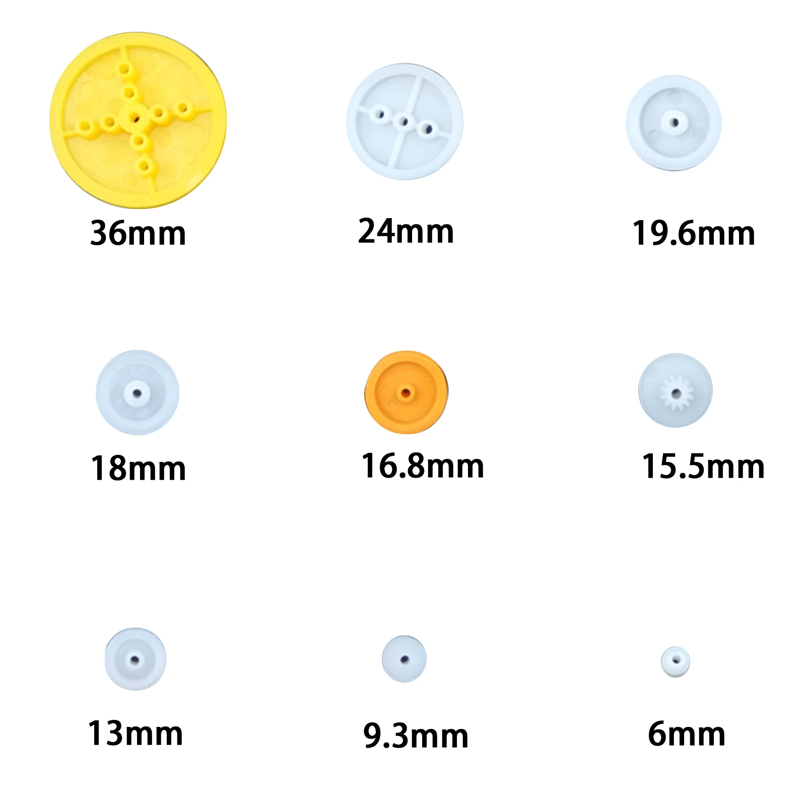 20pcs Synchronous Belt Triangle Plastic Pulley Wheel for DIY Toy ...